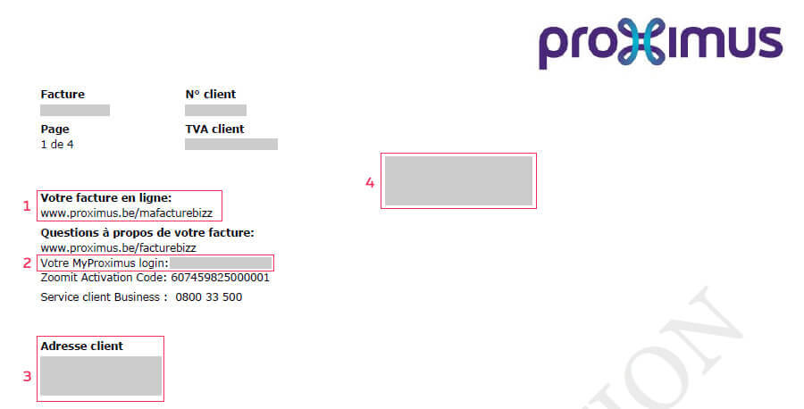Quelques explications sur votre facture | Proximus