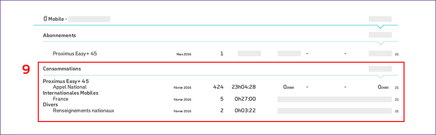 Explanation of your bill | Proximus