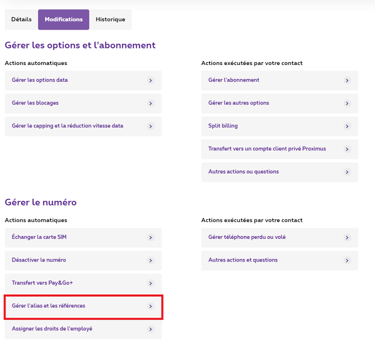Désigner les utilisateurs mobiles dans MyProximus Enterprise | Proximus