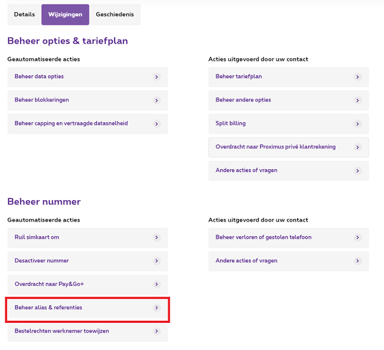 Mobiele gebruikers benoemen in MyProximus Enterprise | Proximus