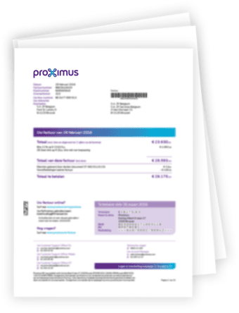 Explanation of your bill | Proximus