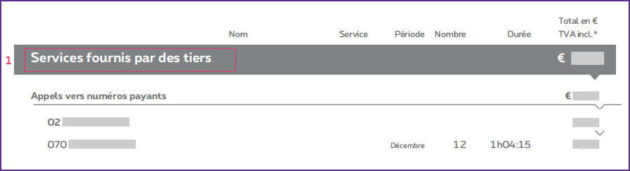 Explanation of your bill | Proximus