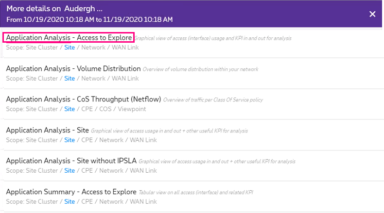 Consulter des rapports sur votre réseau Explore | Proximus