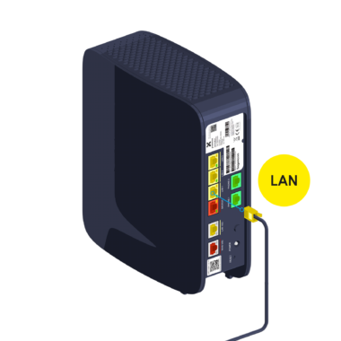 Internet Box+ - Relier un ordinateur à l'Internet Box par câble